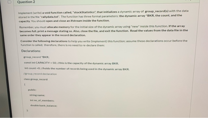 Solved Question 2 Implement Write A Vold Function Called
