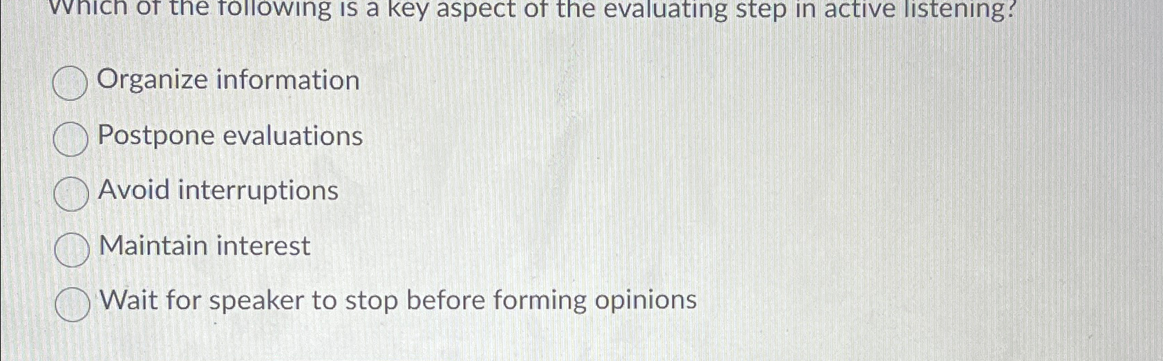 Solved Wnich of the following is a key aspect of the | Chegg.com