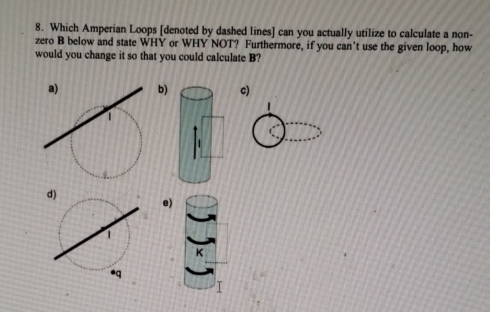Solved Which Amperian Loops [denoted by dashed lines] ﻿can | Chegg.com