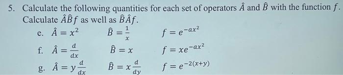 Solved Calculate the following quantities for each set of | Chegg.com