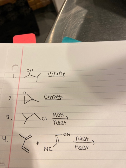 Solved give the products/reactants for the following | Chegg.com