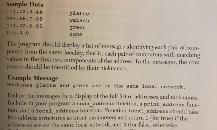 Solved 5. Numeric addresses for computers on the | Chegg.com