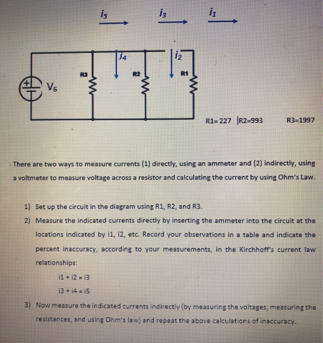Solved Part 4: Measuring Currents is 5 13 it 12 R3 R2 R1 + 0 | Chegg.com