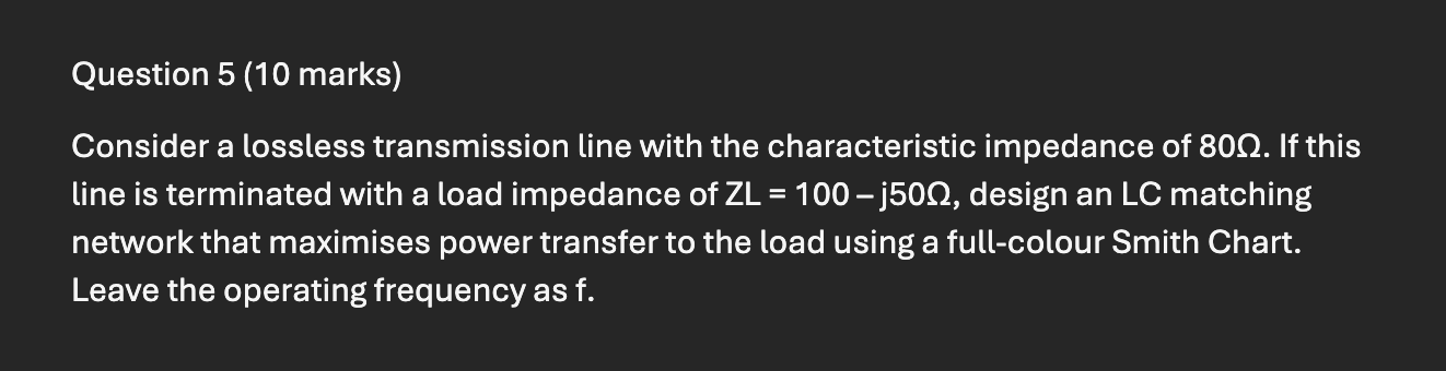 Solved Question 5 (10 ﻿marks)Consider a lossless | Chegg.com