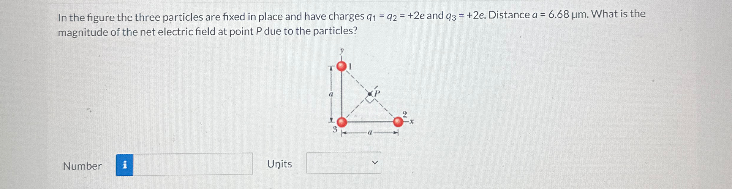 Solved In the figure the three particles are fixed in place | Chegg.com