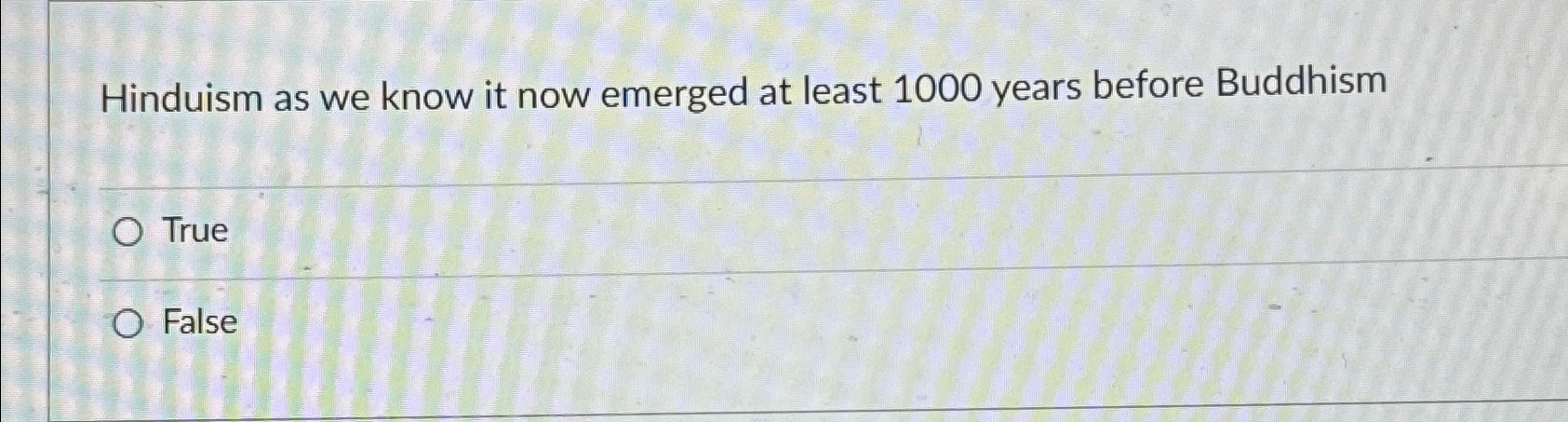 Solved Hinduism as we know it now emerged at least 1000 | Chegg.com
