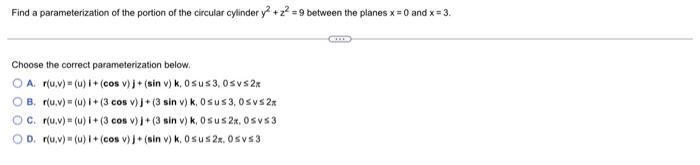 Solved Find a parameterization of the portion of the | Chegg.com