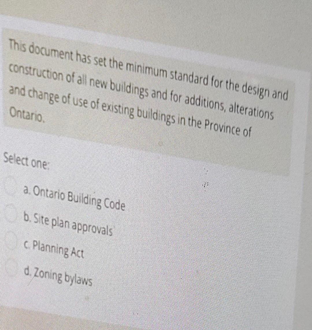 Solved This document has set the minimum standard for the | Chegg.com