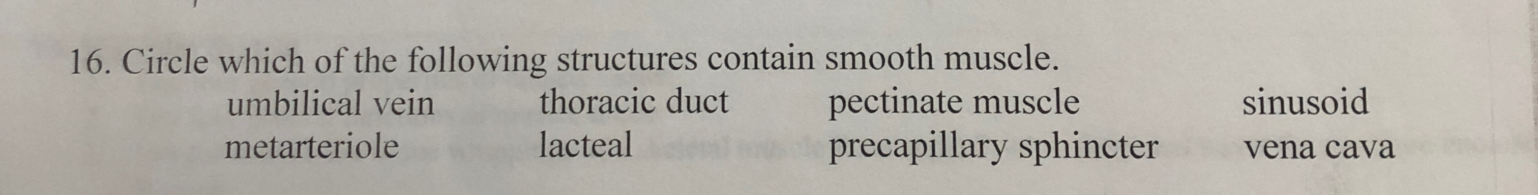 Solved Circle which of the following structures contain | Chegg.com