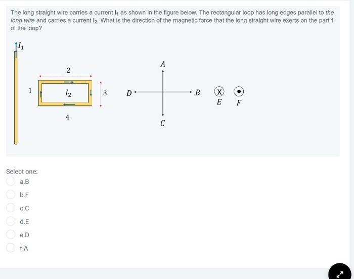 Solved The long straight wire carries a current l1 as shown | Chegg.com