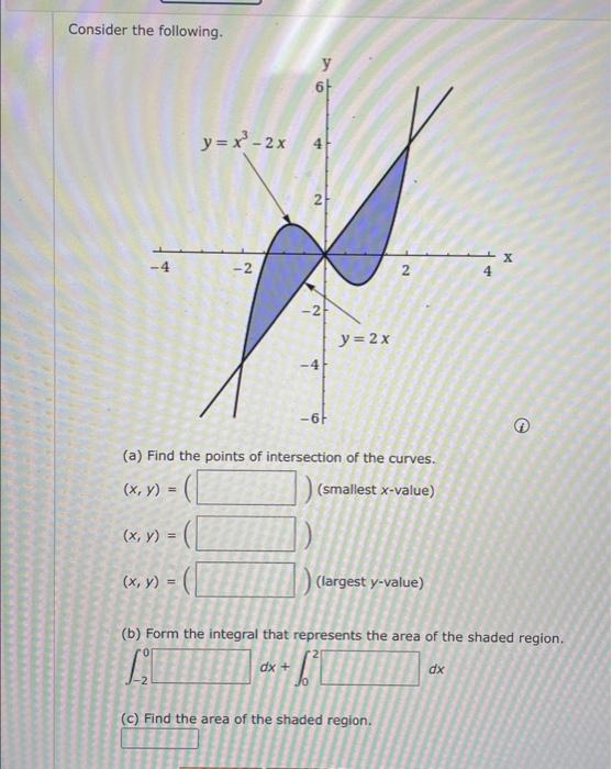Solved Consider the following. | Chegg.com