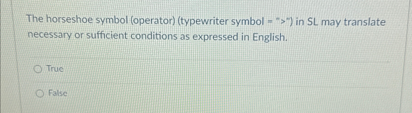 Solved The horseshoe symbol (operator) (typewriter symbol | Chegg.com