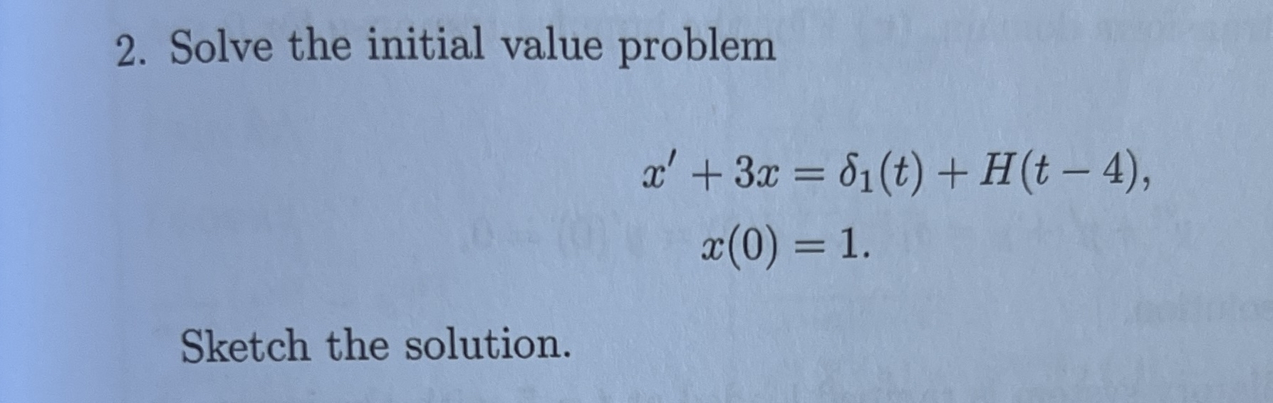 Solved Solve the initial value | Chegg.com