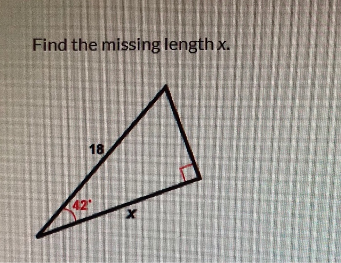 Solved Find the missing length x. | Chegg.com