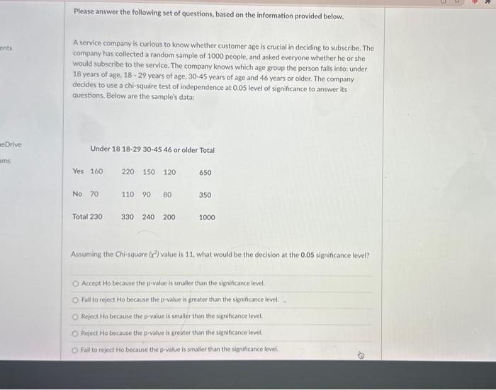 Solved Please answer the following set of questions, based | Chegg.com