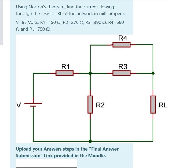 Solved Using Norton's theorem, find the current flowing | Chegg.com