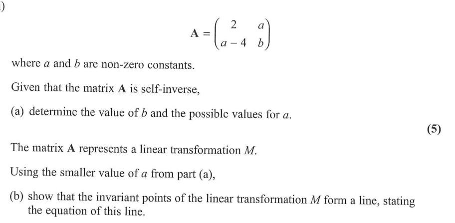 Solved A =(n=43) where a and b are non-zero constants. Given | Chegg.com