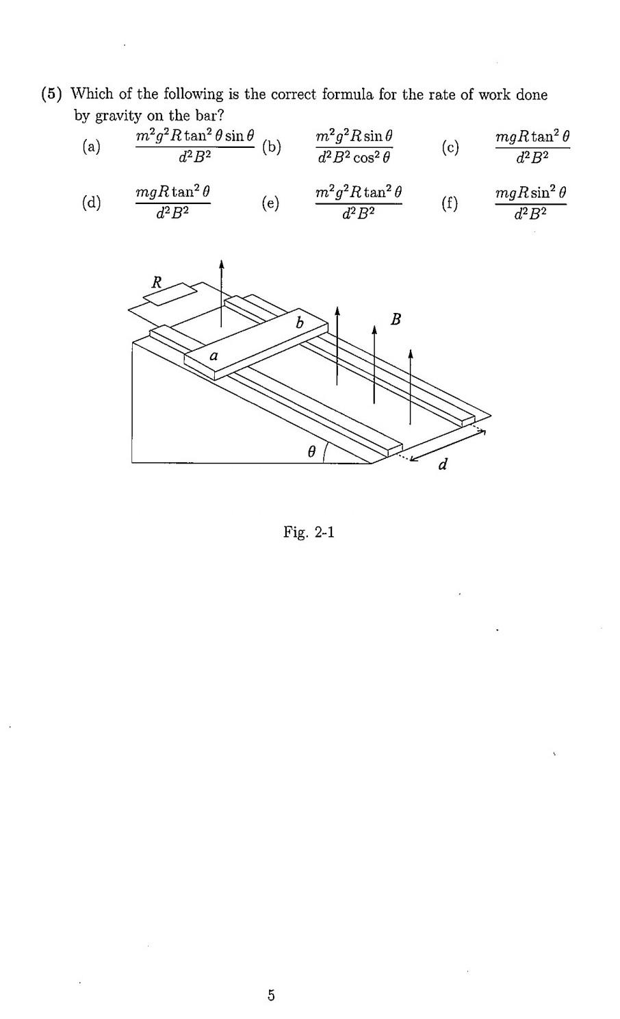 Solved 2. Figure 2-1 shows a conducting bar of mass m that | Chegg.com