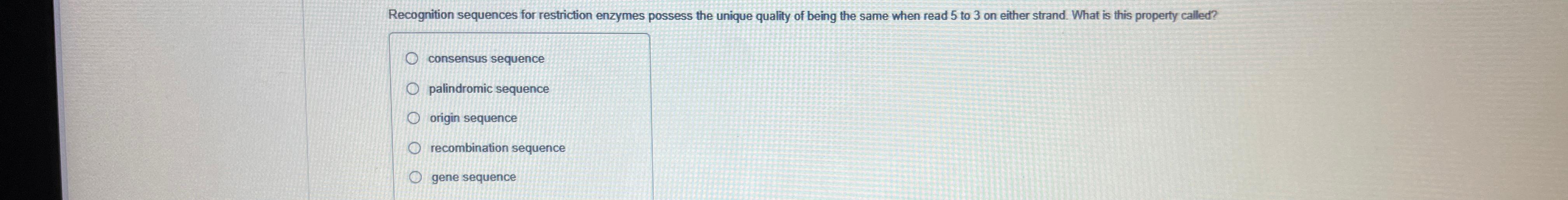 Solved Recognition sequences for restriction enzymes possess | Chegg.com