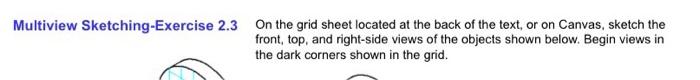 Solved Multiview Sketching-Exercise 2.3 On the grid sheet | Chegg.com