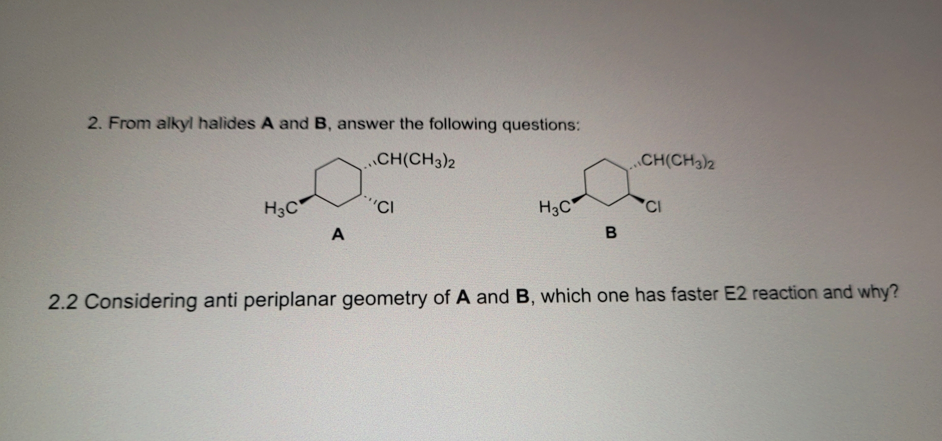 Solved Considering anti periplanar geometry of A and B, | Chegg.com