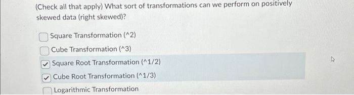 Solved (Check all that apply) What sort of transformations | Chegg.com