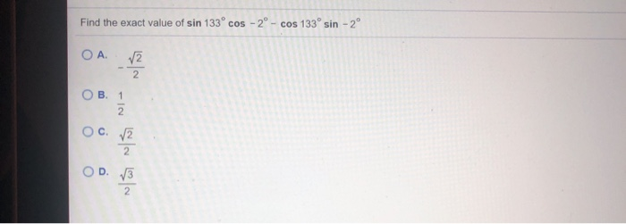 Solved Rewrite sin 140 cos 60+ cos 140 sin 60 as a single | Chegg.com