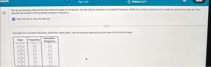 Solved the accompanying data set lists the retirement ages | Chegg.com