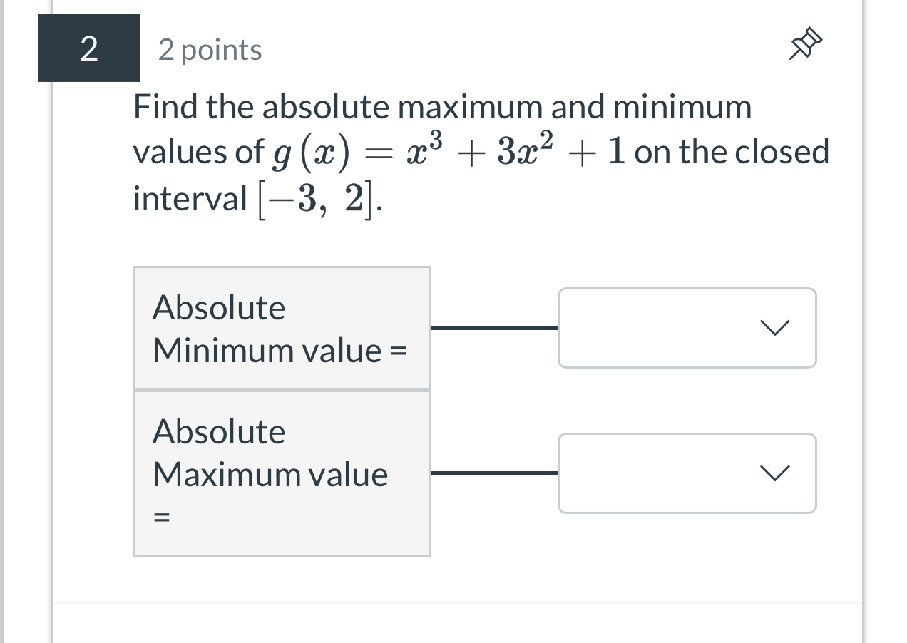 Solved 22 ﻿pointsFind the absolute maximum and minimum | Chegg.com