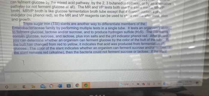 Solved Did the TSI result for Escherichia coli agree with | Chegg.com