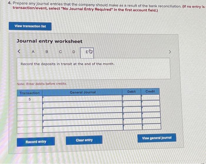 Solved Journal entry worksheet Record the service charges of | Chegg.com