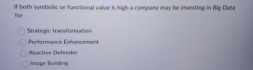 Solved If both symbolic or functional value is high a | Chegg.com