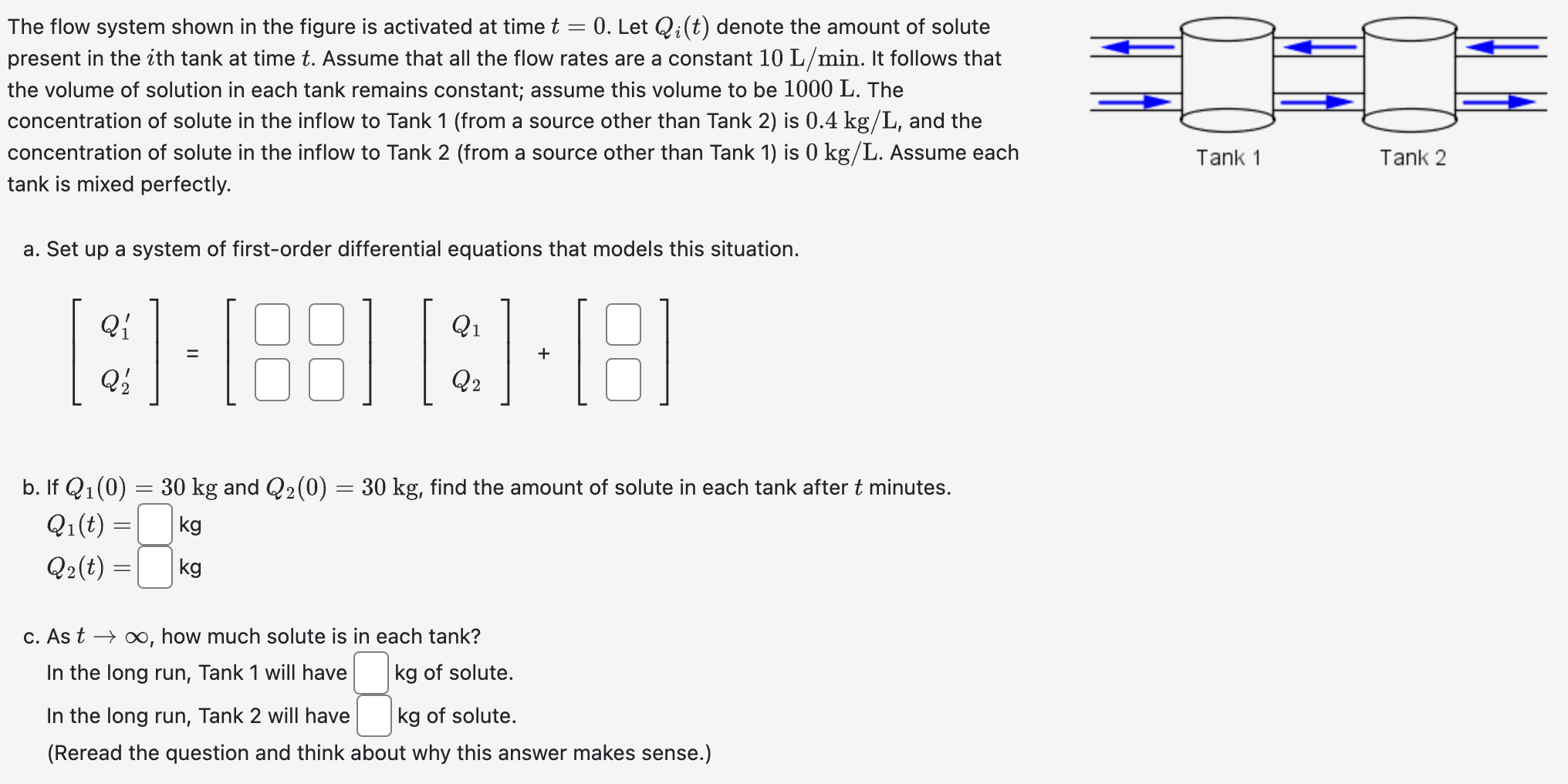 Solved The flow system shown in ﻿the figure is ﻿activated at | Chegg.com