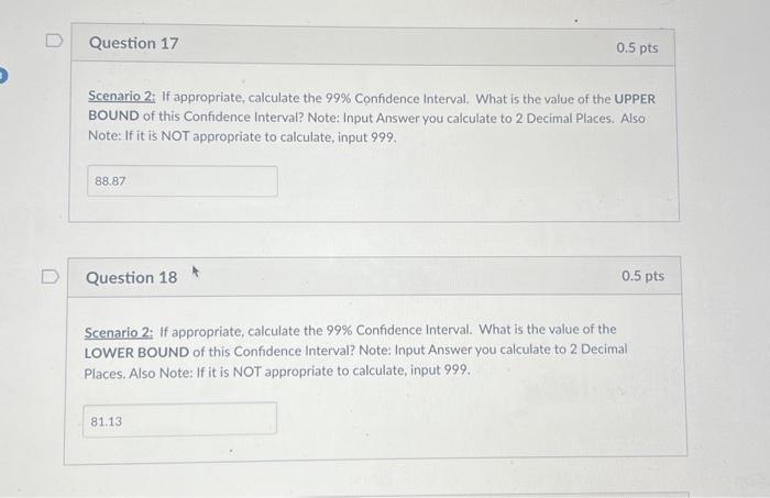 Solved Use following info for next 10 questions. Scenario 2: | Chegg.com