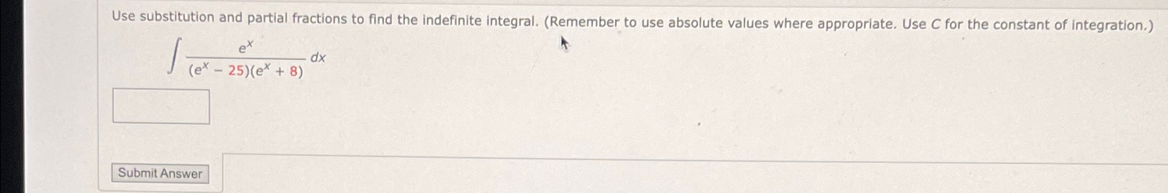 Solved Use substitution and partial fractions to find the | Chegg.com