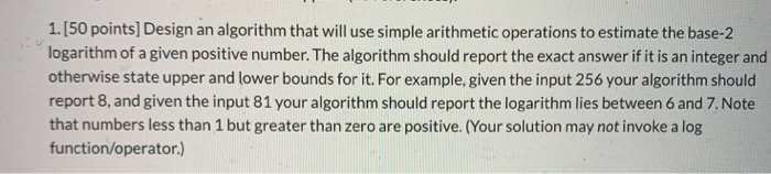 Solved 1.[50 points) Design an algorithm that will use | Chegg.com