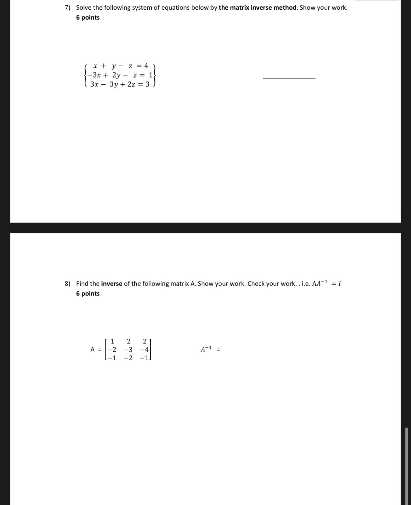 Solved Solve the following system of equations below by the | Chegg.com