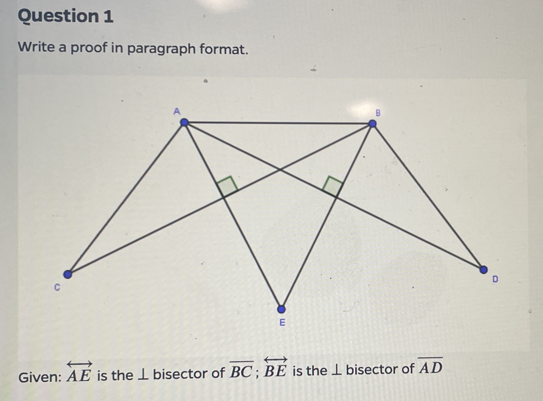 Solved Is it best to use perpendicular bisector theorem to | Chegg.com