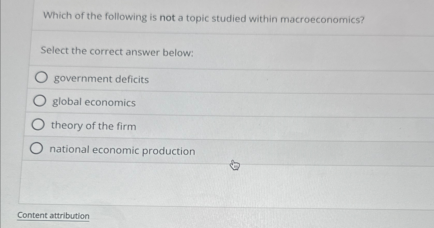 Solved Which of the following is not a topic studied within | Chegg.com