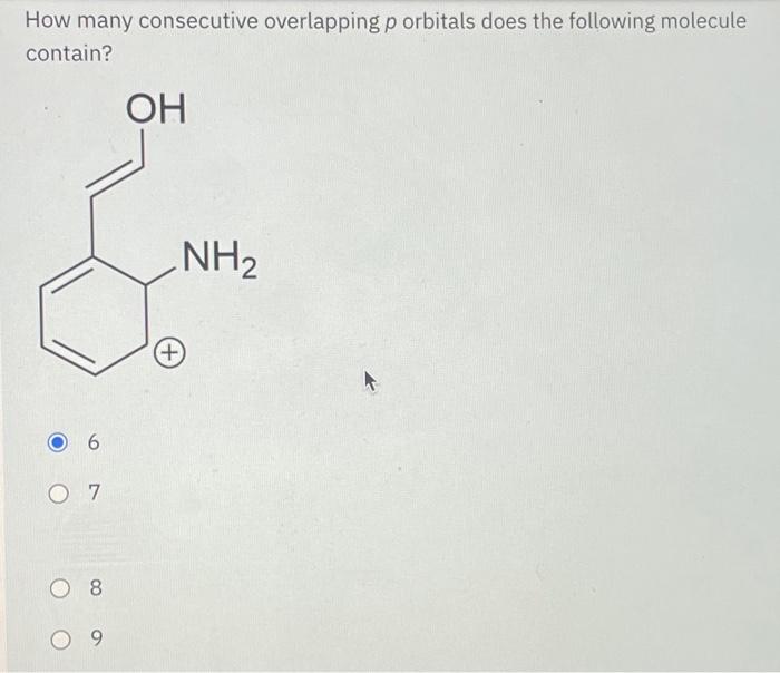 Solved How many consecutive overlapping p orbitals does the | Chegg.com