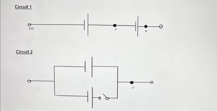 Solved 1. For circuits 1 and 2 (see below), PREDICT the | Chegg.com