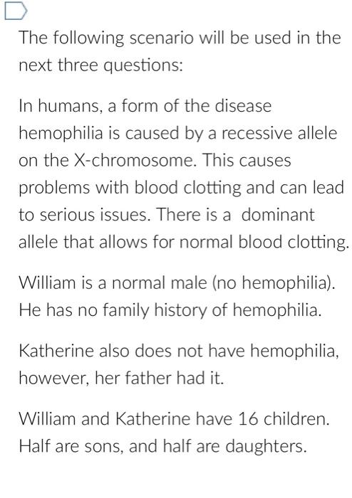 Solved The following scenario will be used in the next three | Chegg.com