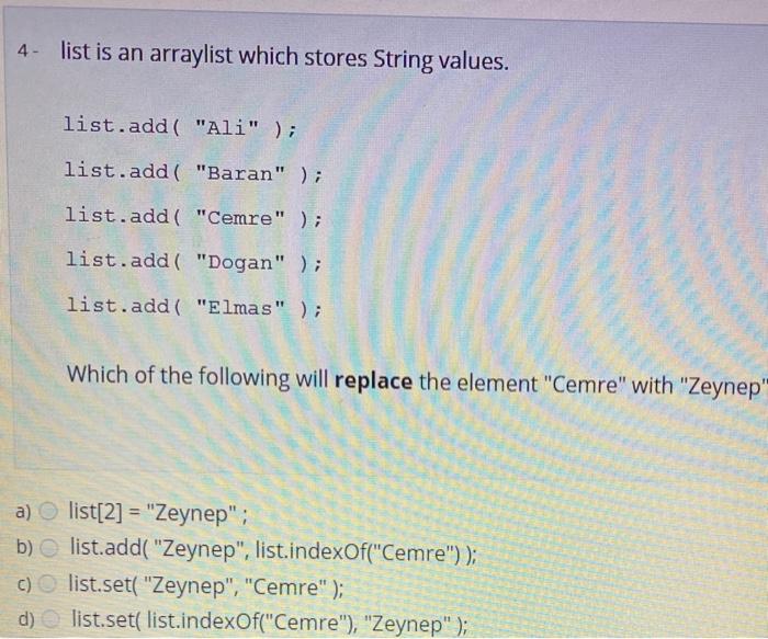 Solved 1. Which of the following is the correct way to get | Chegg.com