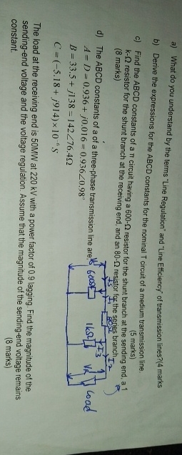 Solved a) ﻿What do you understand by the terms "Line | Chegg.com
