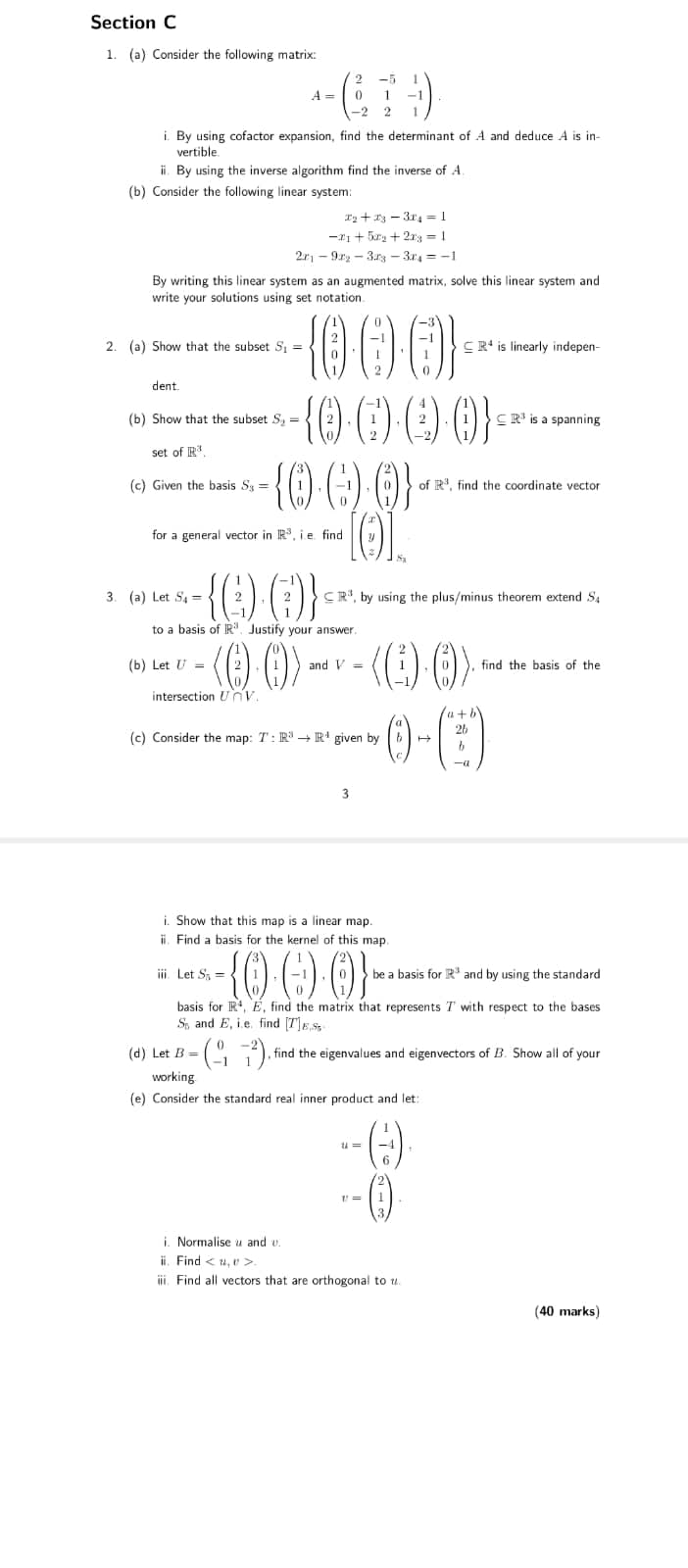Solved Section C(a) ﻿Consider the following | Chegg.com