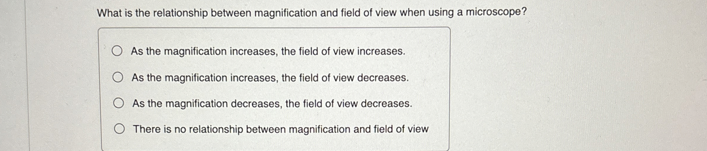 Solved What is the relationship between magnification and | Chegg.com
