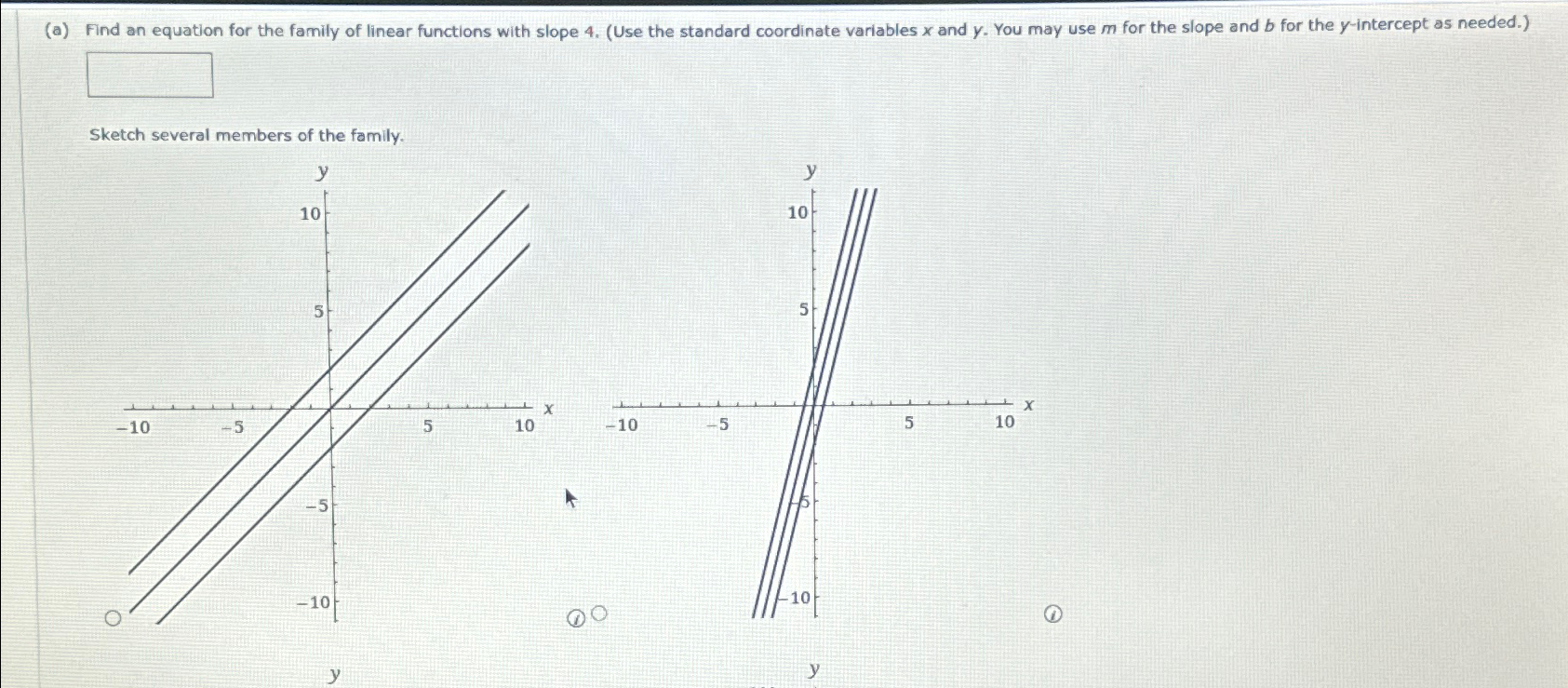 Solved (a) ﻿Find an equation for the family of linear | Chegg.com