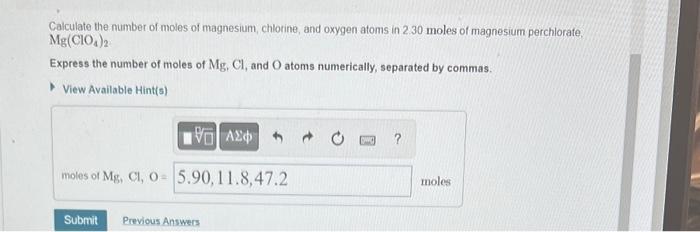 Solved Calculate The Number Of Molecules In 8 00 Moles H2 S