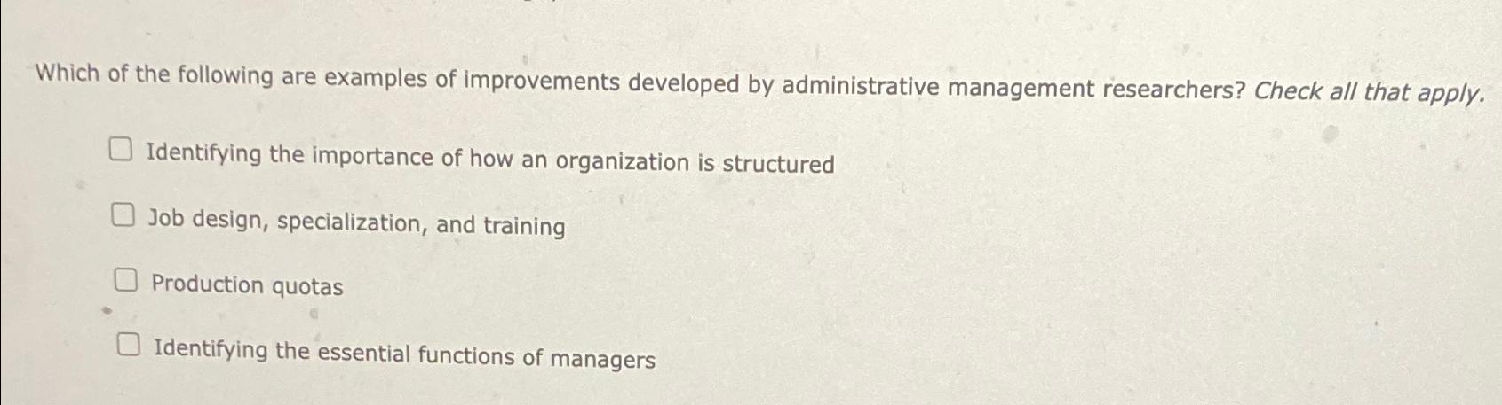 Solved Which of the following are examples of improvements | Chegg.com
