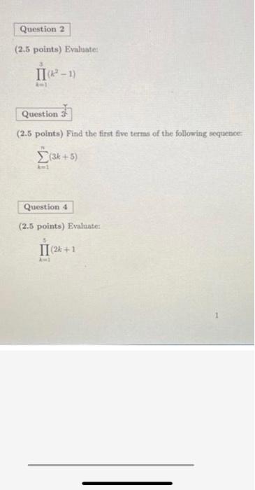 Solved Question 2 (2.5 points) Evaluate: 3 II2-1) Question | Chegg.com